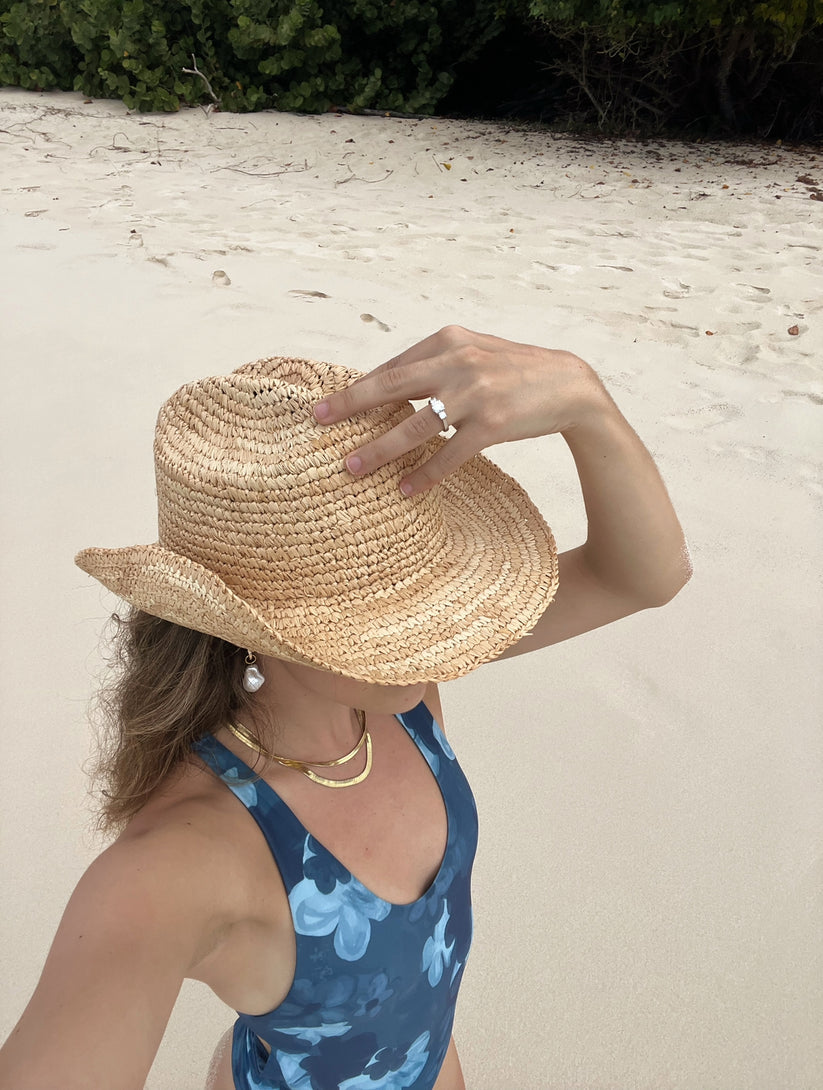 Milly - Raffia Cowboy Hat – Augustine Hat Co.