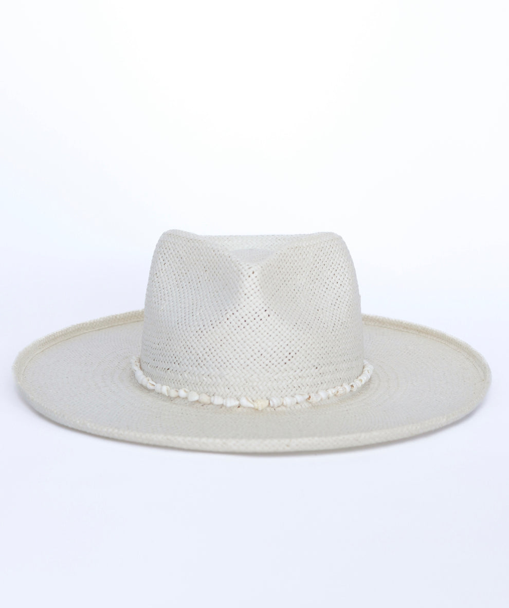 Oceana Seashell Straw Hat | Women's straw wide brim hat – Augustine Hat Co.